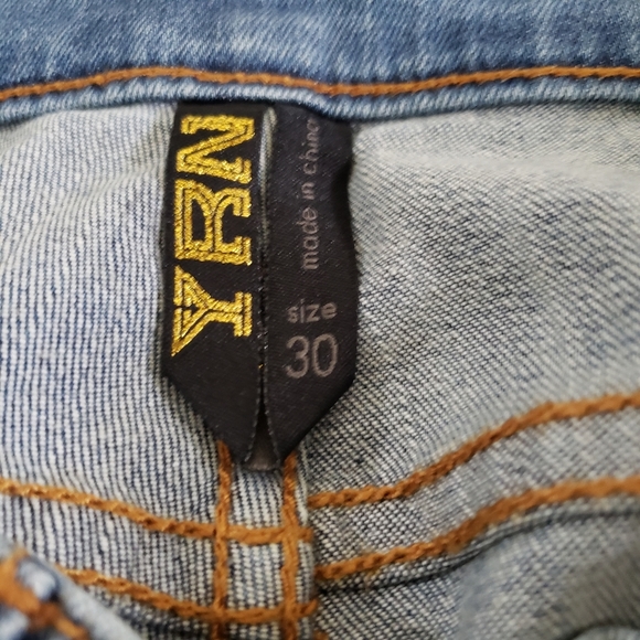 Yung Rich Nation | Jeans | Yrn Thugger Red Stripe Jeans Distressed ...